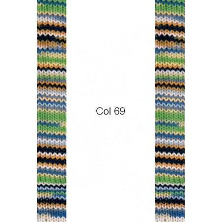 Laine Katia Coton Chromatiquc Couleur Rose Marine Saumon Orange