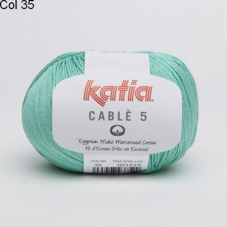 Laine Katia coton Cablé 5 Couleur Noir