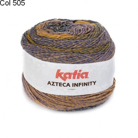 Laine Katia Azteca Infinity Couleur Bleu Vert