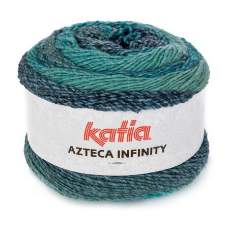 Laine Katia Azteca Infinity Couleur Bleu Vert